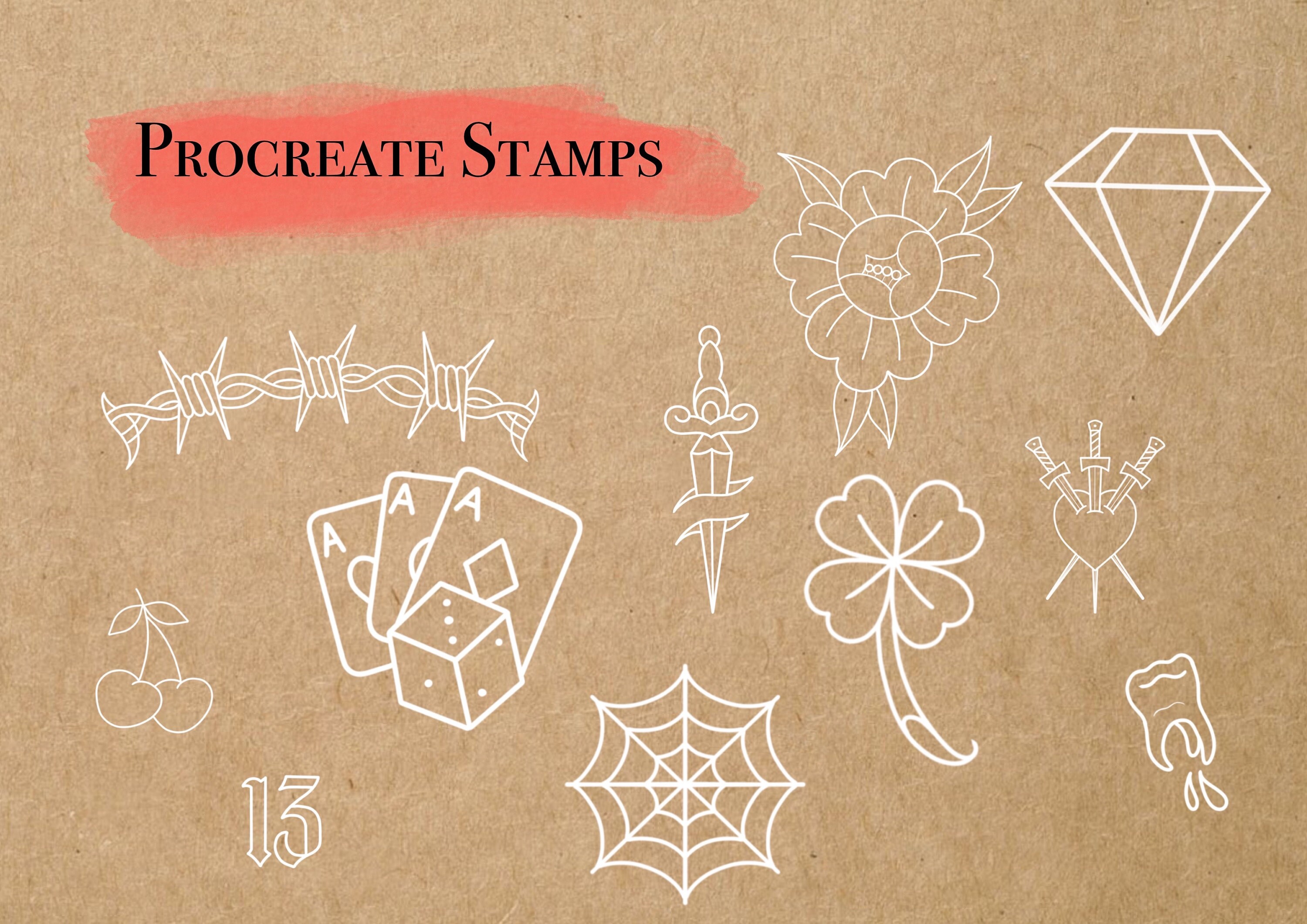 80+ Traditional Stamps for Procreate - Etsy