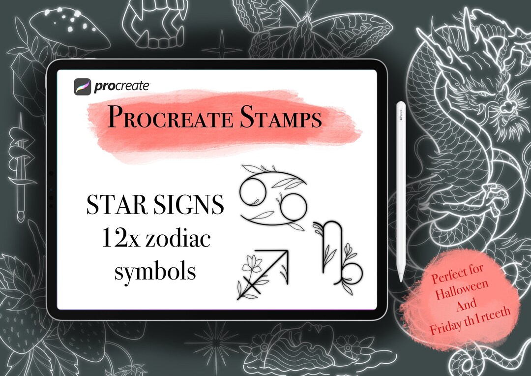 Zodiac Symbols Procreate Brushes - Etsy