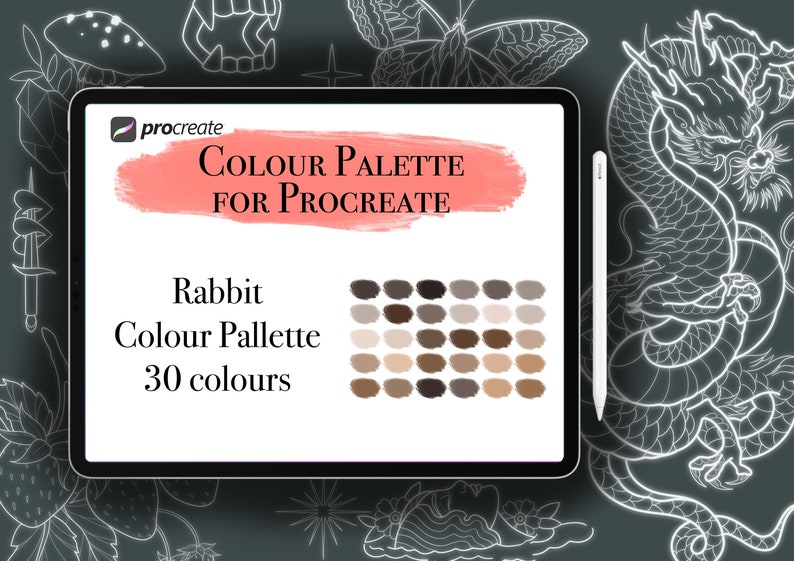 Colour Palette for Procreate- Rabbit - Etsy
