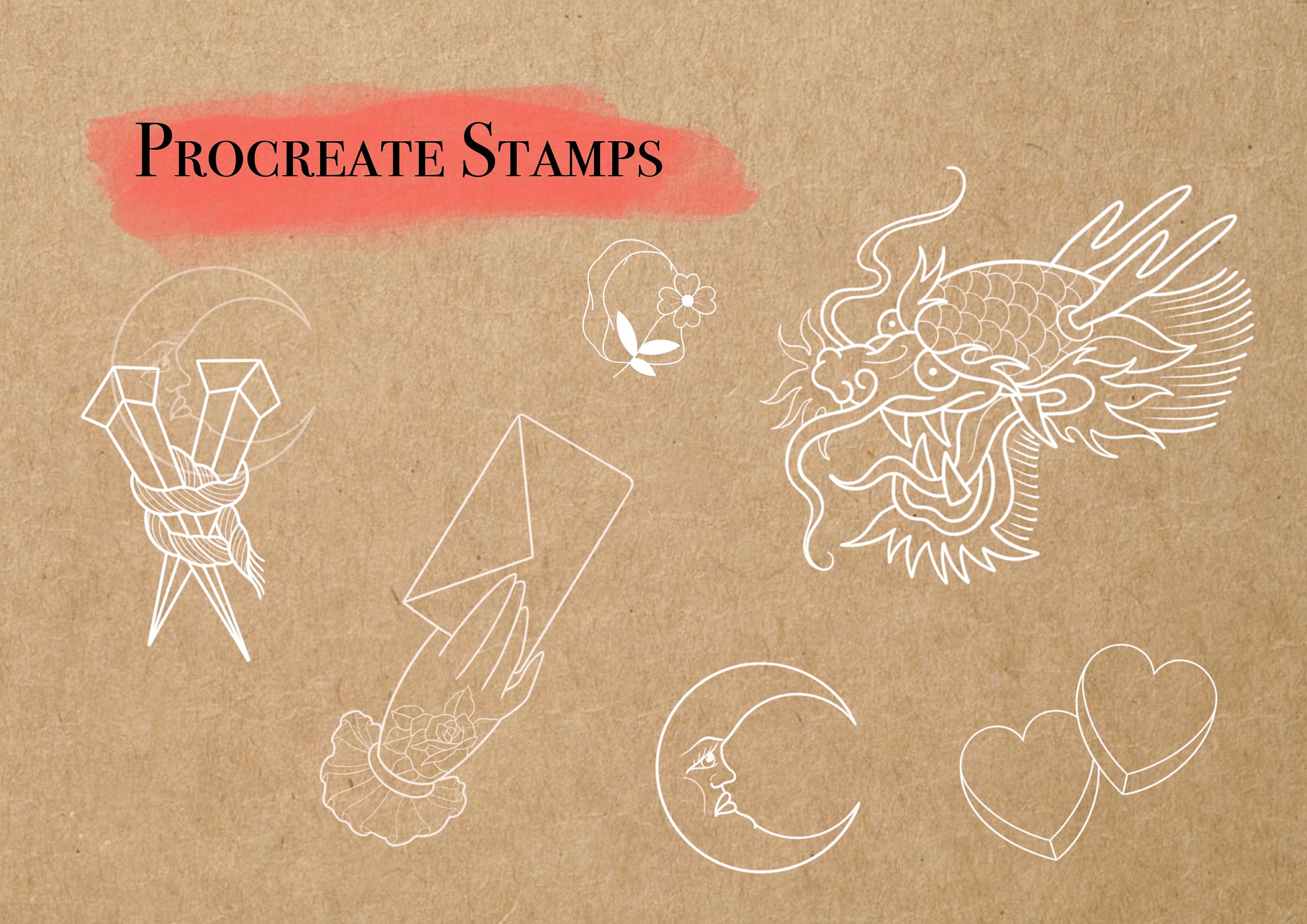 80+ Traditional Stamps for Procreate - Etsy