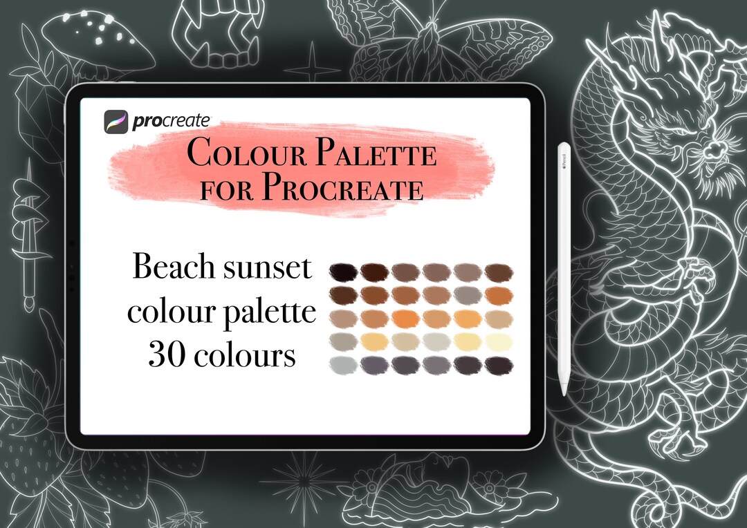 Colour Pallet for Procreate- Beach Sunset - Etsy