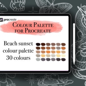 Colour Pallet for Procreate- Beach Sunset - Etsy