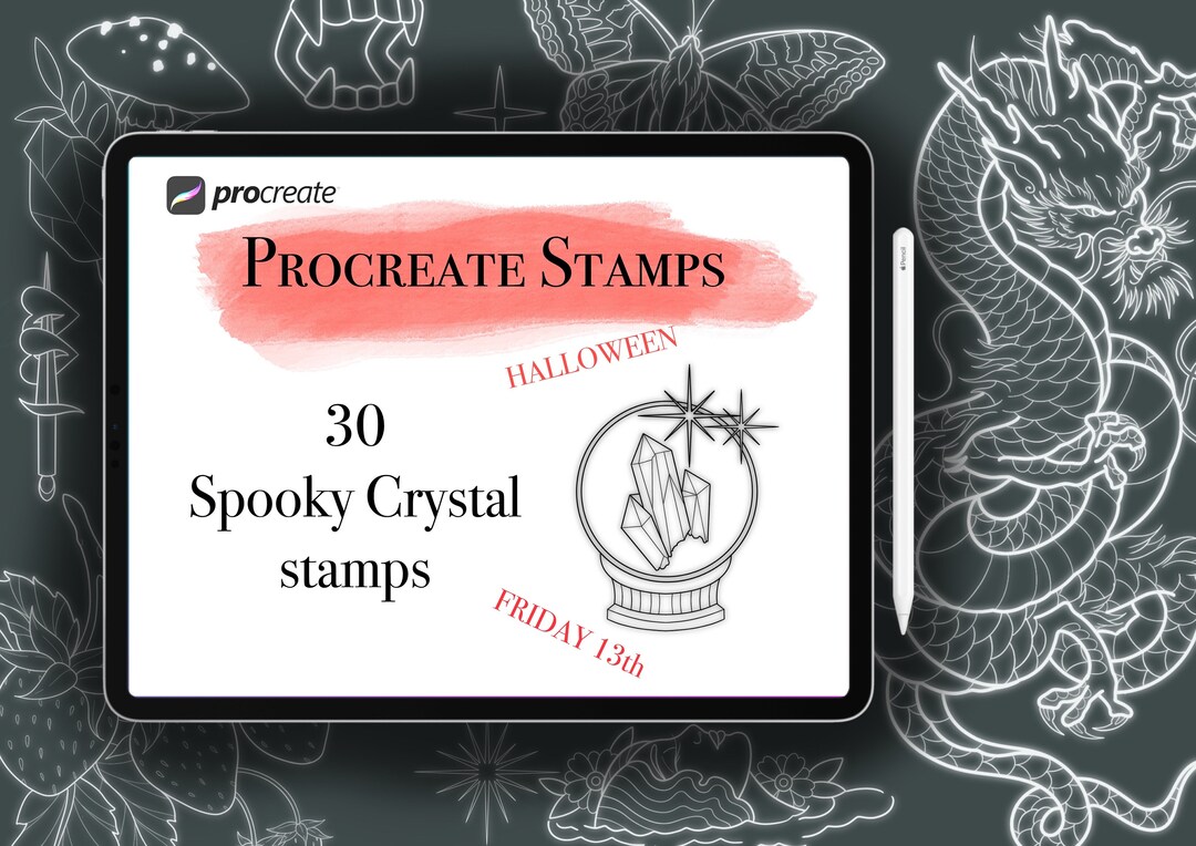 Spooky Crystal Stamps - Procreate Brushes - Etsy