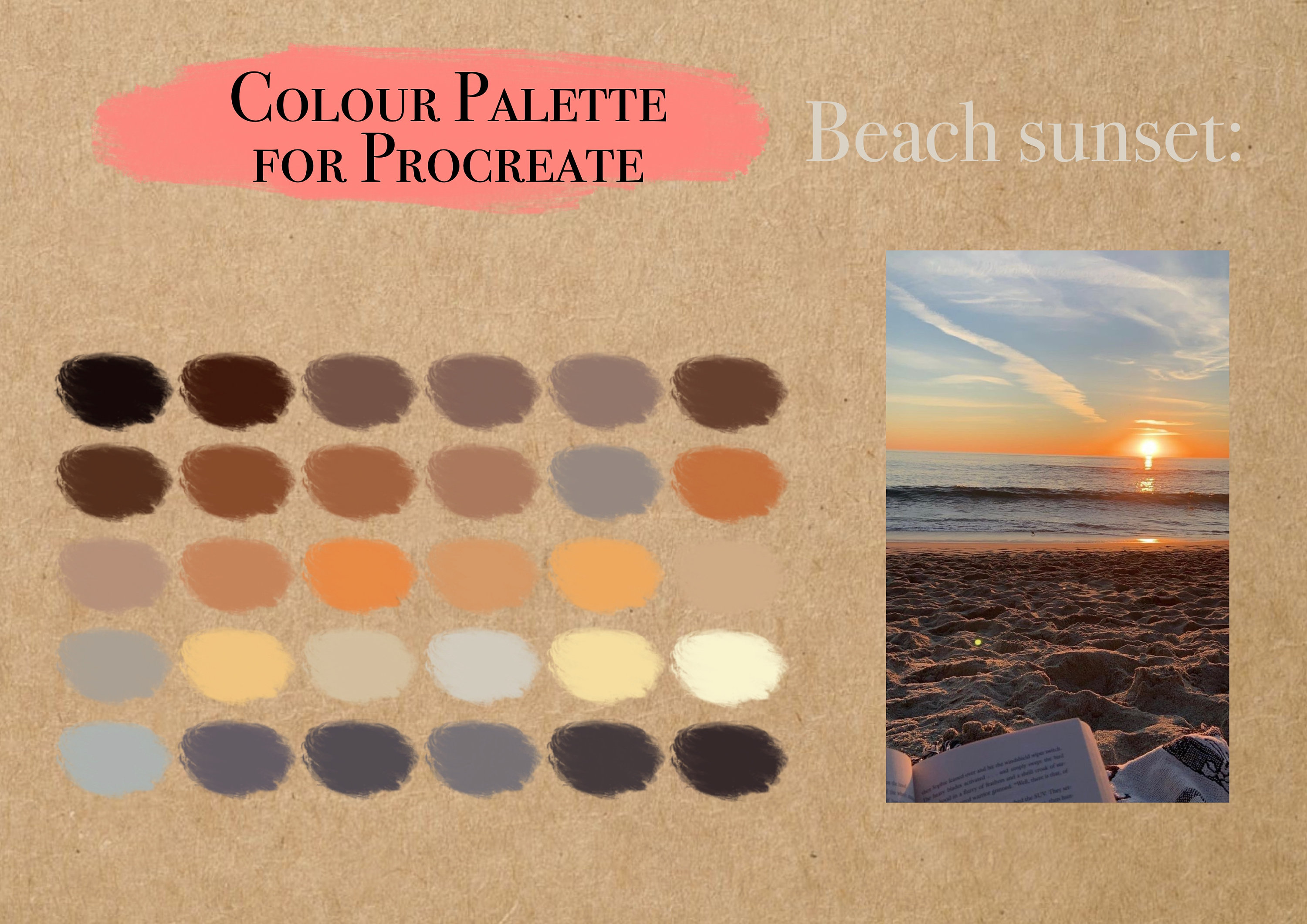 Colour Pallet for Procreate- Beach Sunset - Etsy
