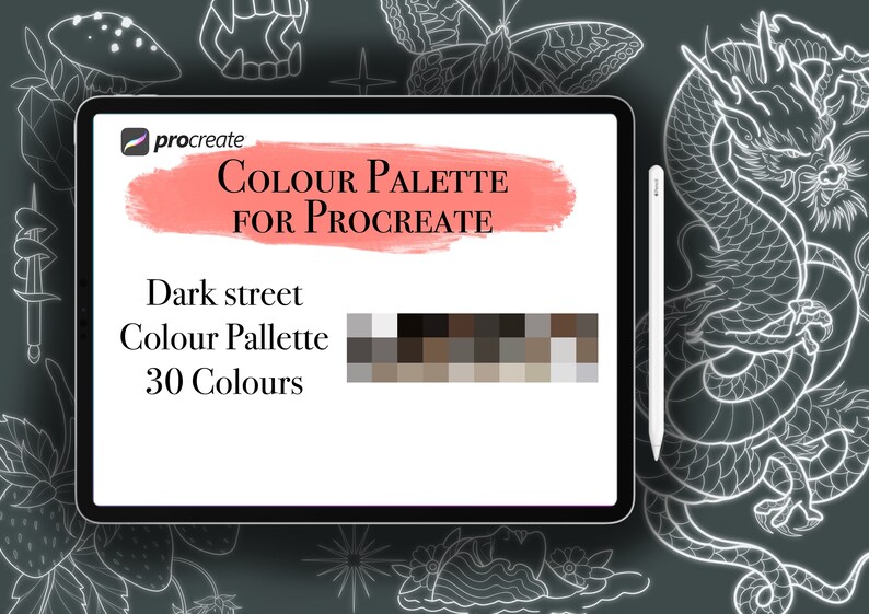 Procreate Colour Pallette Dark Street - Etsy