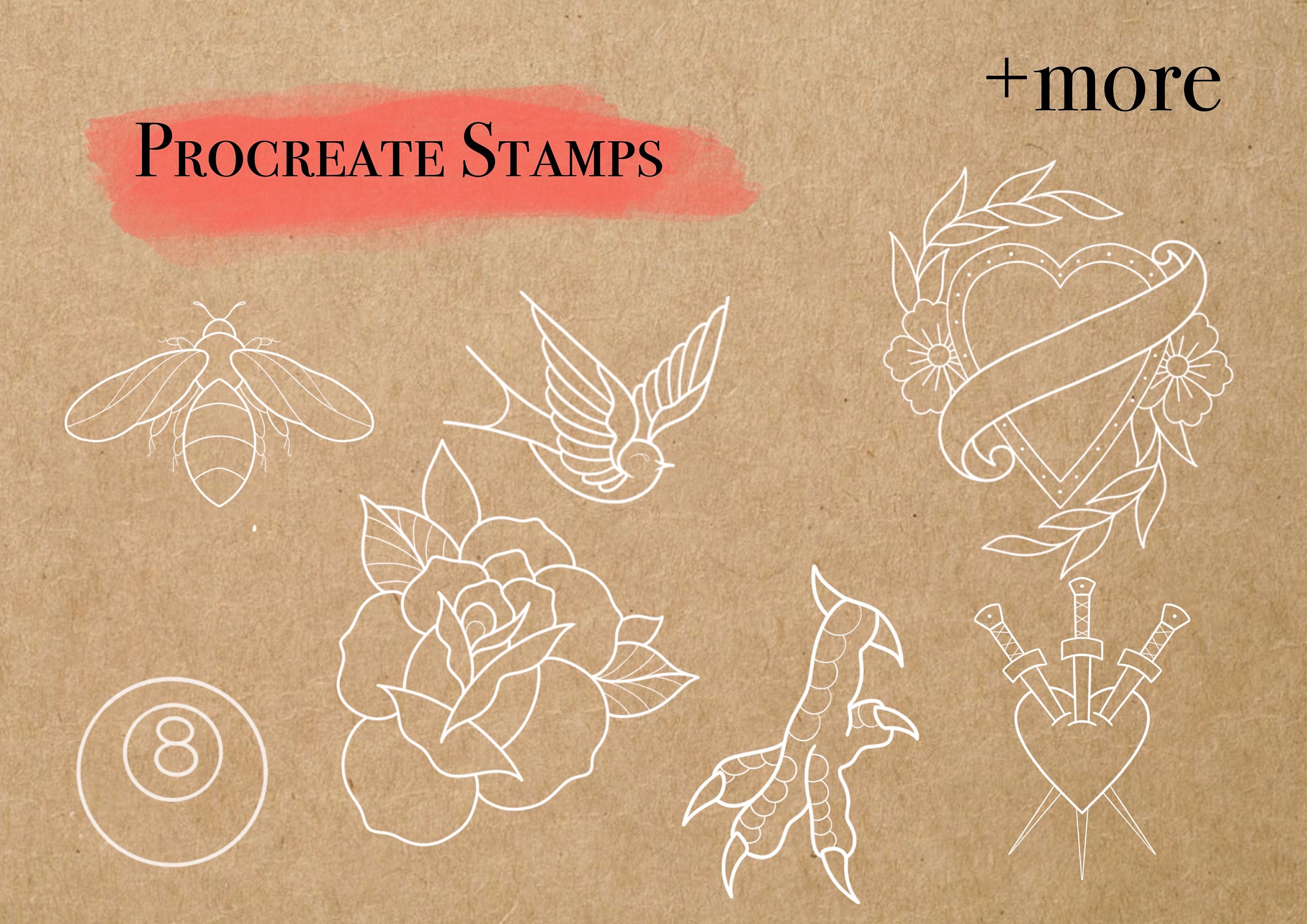 80+ Traditional Stamps for Procreate - Etsy