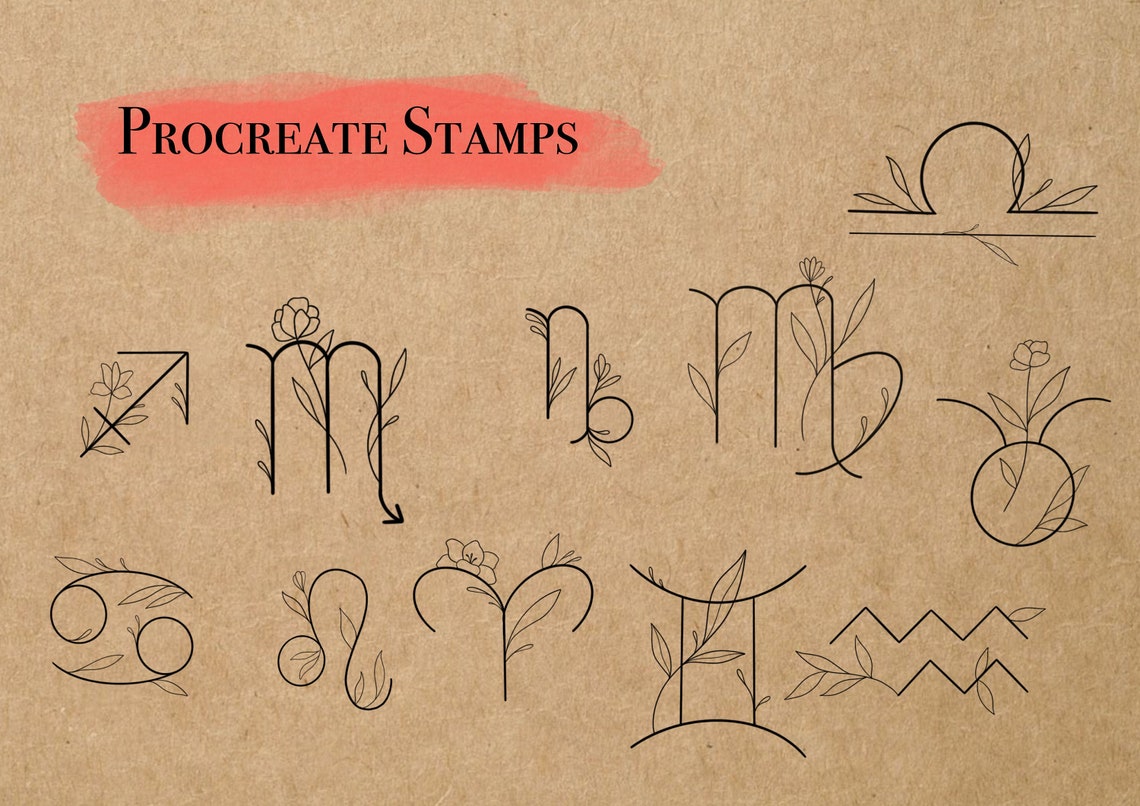 Zodiac Symbols Procreate Brushes - Etsy