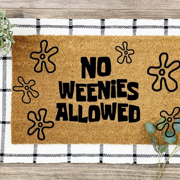 No Weenies Door Mat - Etsy