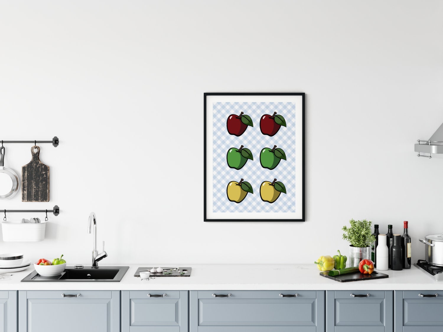 Apple Art Print, Kitchen Wall Art, Apple Wall Print, Kitchen Fruit ...