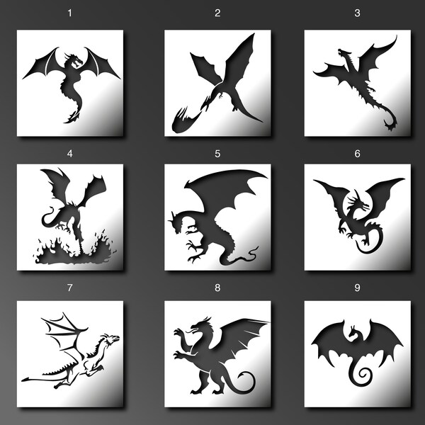 Dragon Stencil - Etsy