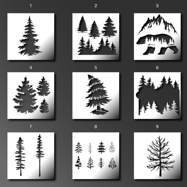 Tree Wall Stencils - Etsy