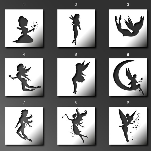 Large Fairy Stencils - Etsy