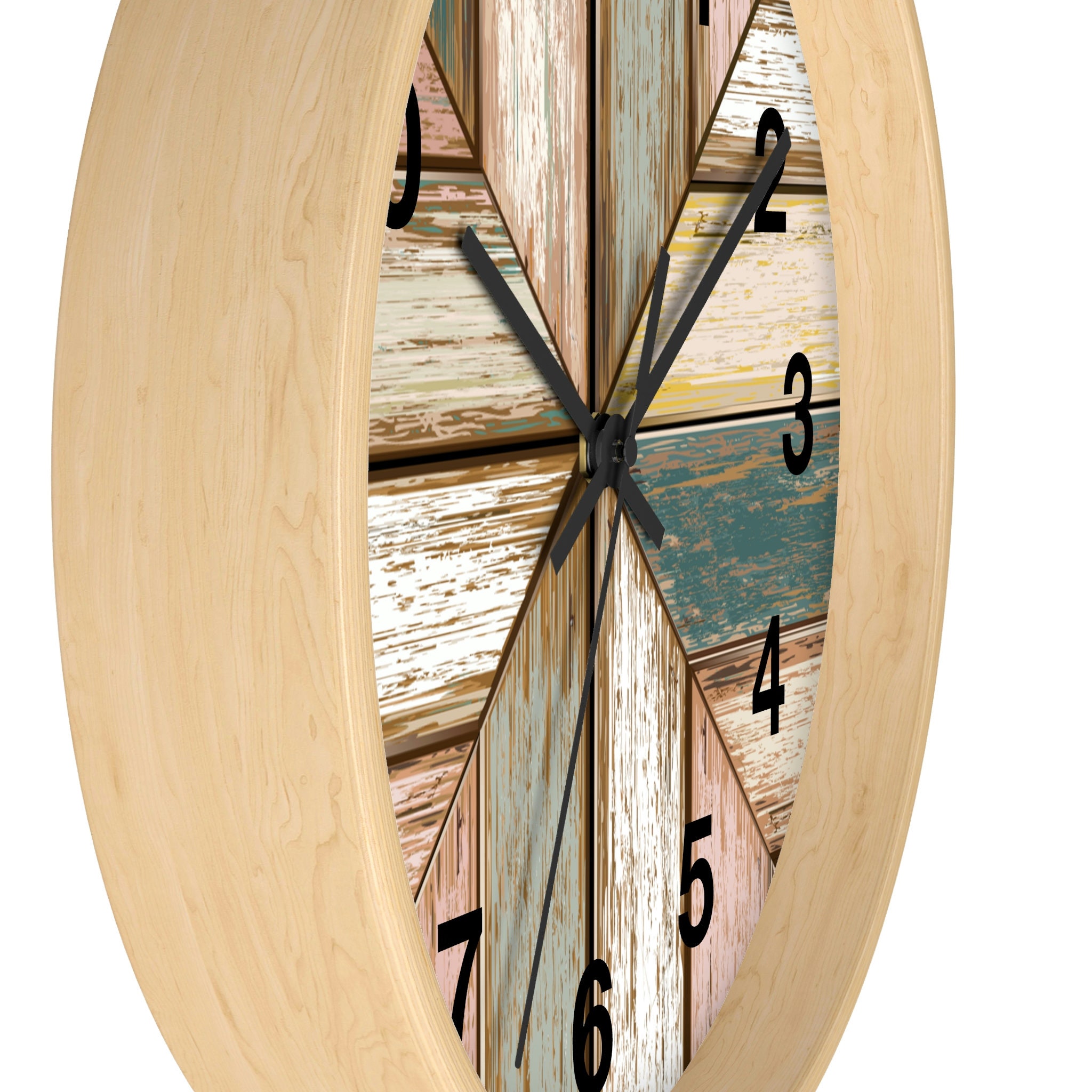 Country Wall Clock, Barn Clock, Farmhouse Decor, Wood Clock, Decorative ...