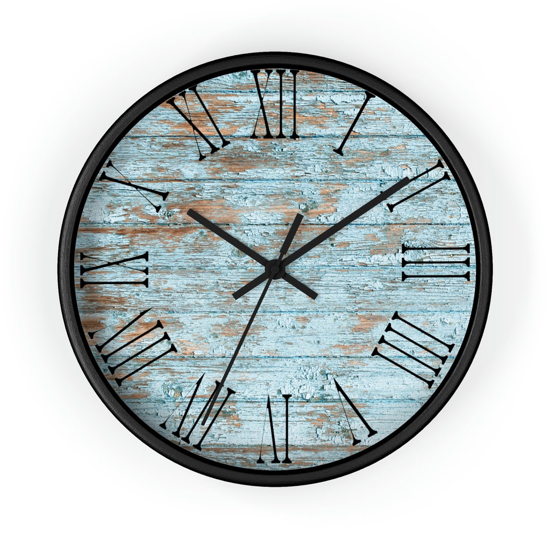Rustic Wall Clock, Farmhouse Clock, Wooden Clock, Housewarming Gift ...
