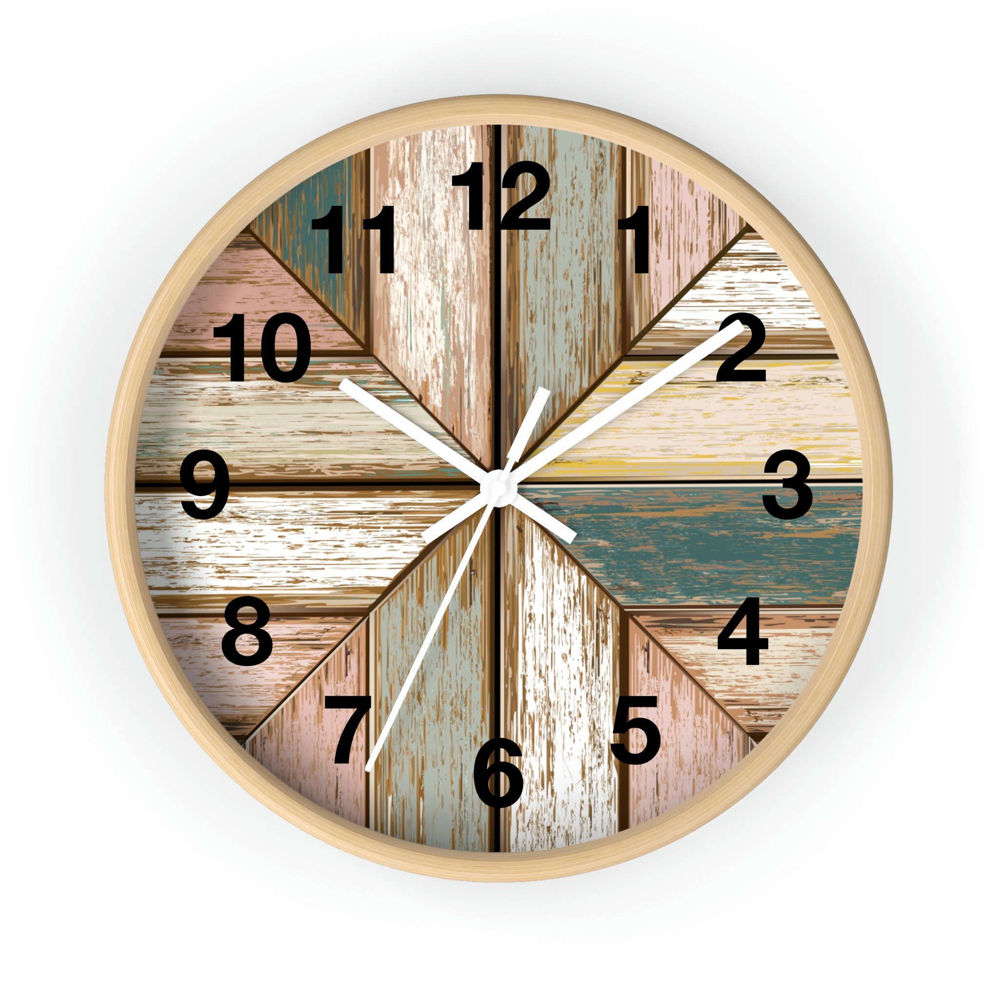 Country Wall Clock, Barn Clock, Farmhouse Decor, Wood Clock, Decorative ...