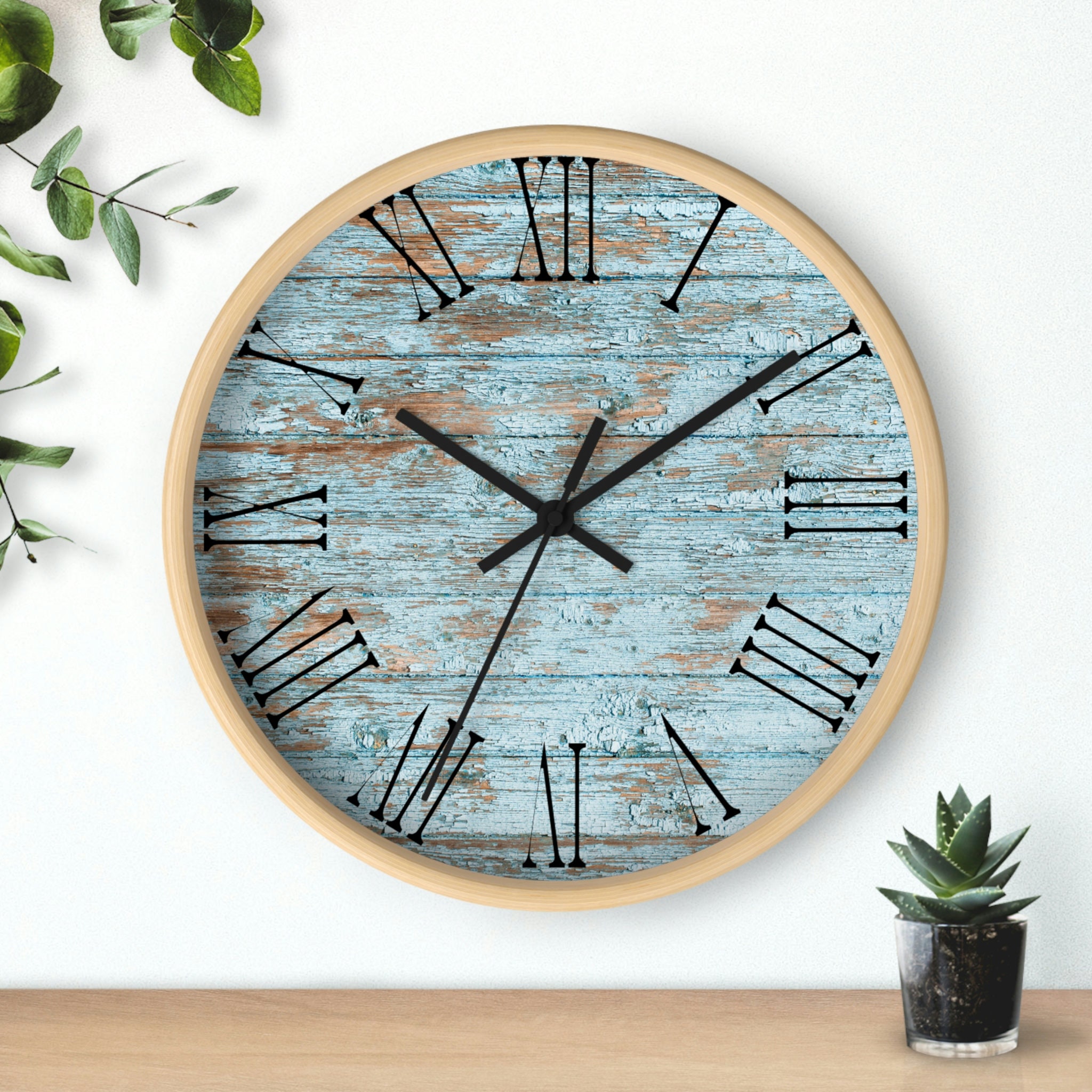Rustic Wall Clock, Farmhouse Clock, Wooden Clock, Housewarming Gift ...