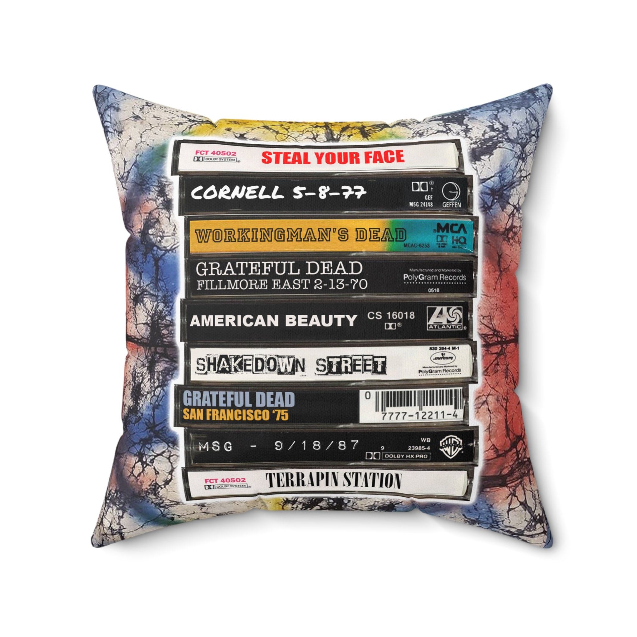 CUSTOMIZABLE Grateful Dead Cassette Tapes Throw Pillow, Personalized ...