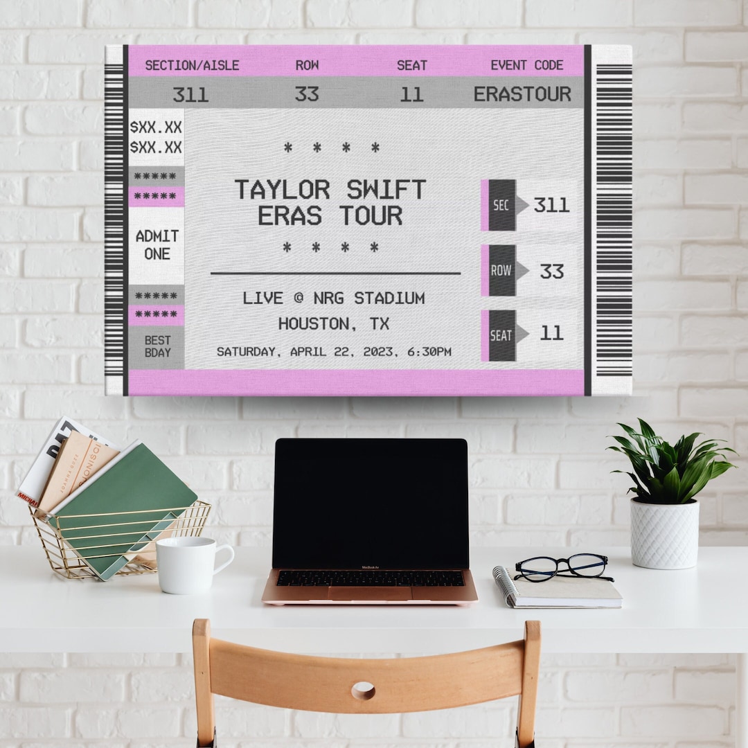 PERSONALIZED Concert Ticket Stub Wall Art Canvas | Music Lover Gift ...