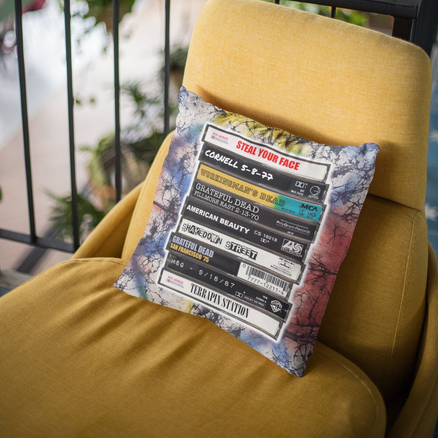 CUSTOMIZABLE Grateful Dead Cassette Tapes Throw Pillow, Personalized ...