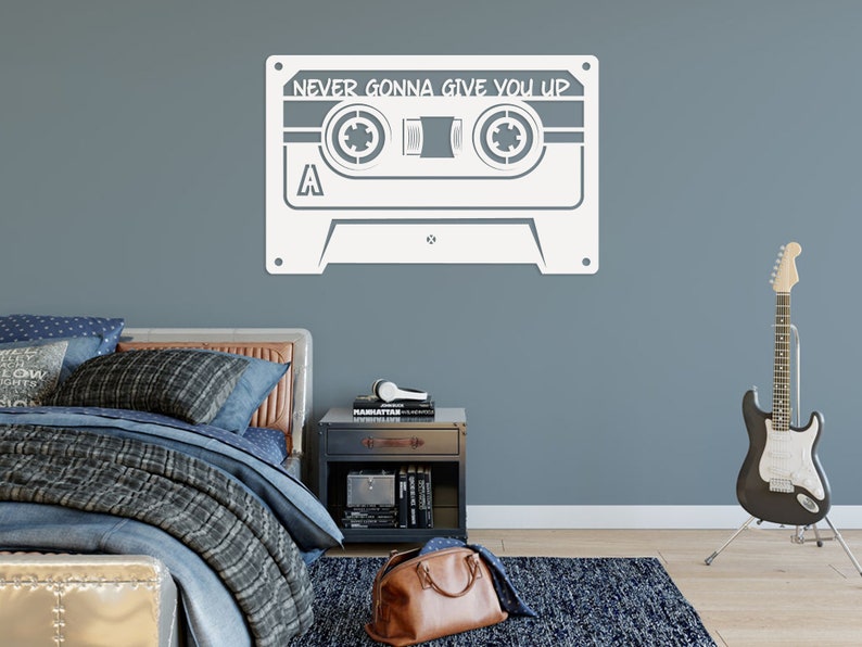 Cassette Tape Wall Art CUSTOM Steel Music Metal Die Cut Sign, 5 Colors ...
