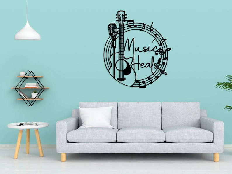 CUSTOM Music Name Sign Metal Die Cut Sign Wall Art, 5 Colors, 6 Sizes ...