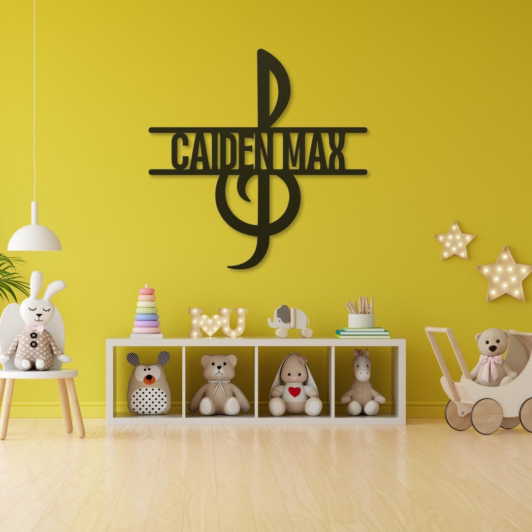 CUSTOM Music Note Name Sign | Music Wall Art | Rockstar Baby Name Sign ...