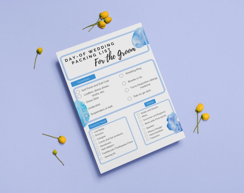 Editable Wedding Checklist Groom Checklist Groom Packing | Etsy