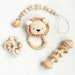 Newborn Baby Gift Box Rattle Set Montessori Organic Wood Toys Baby ...