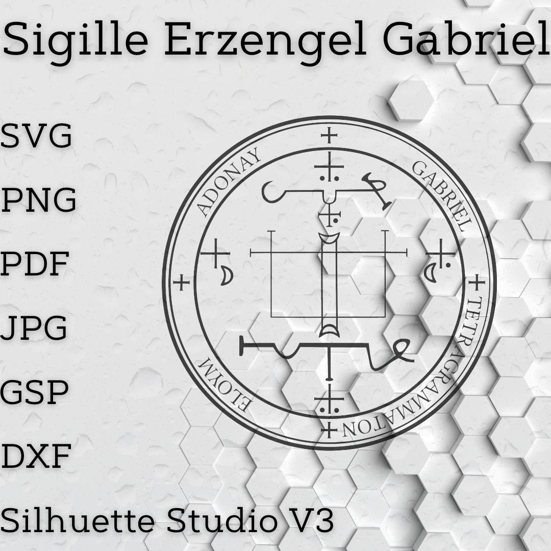 Vector File Seal Sigille Sigil Archangel Gabriel Svg Png Dxf Jpg Gsp ...