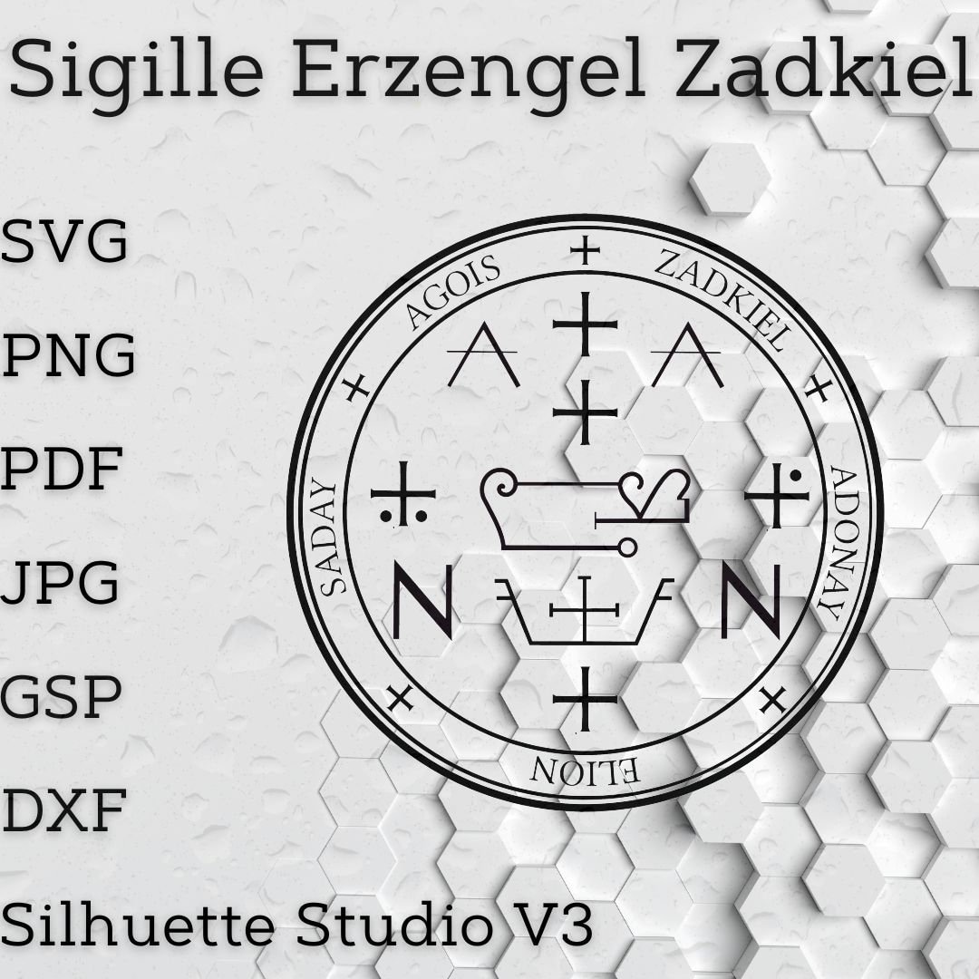 Vector File Seal Sigille Sigil Archangel Zadkiel Svg Png Dxf Jpg Gsp ...