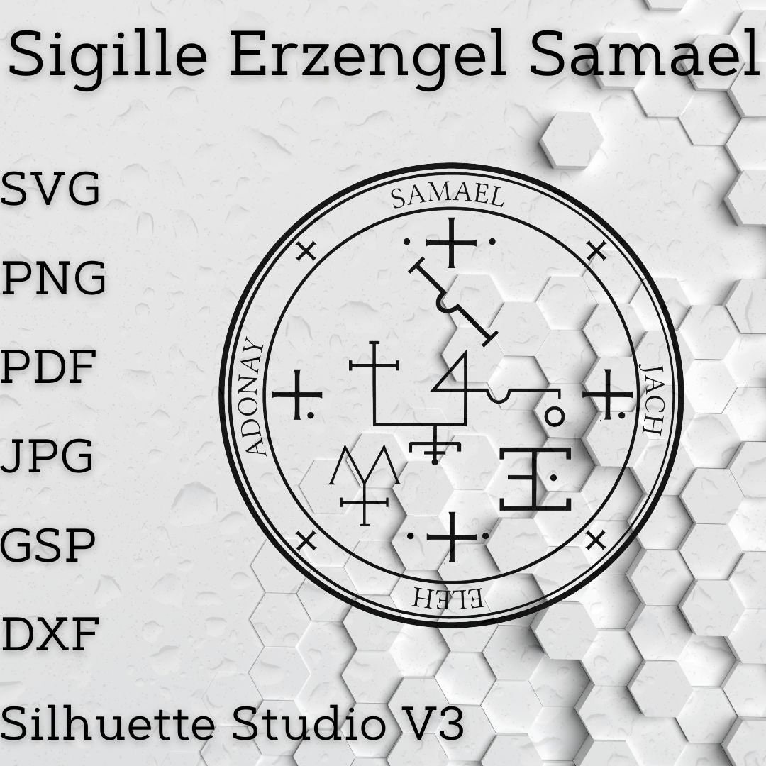 Vector File Seal Sigille Sigil Archangel Samael Svg Png Dxf Jpg Gsp Pdf ...