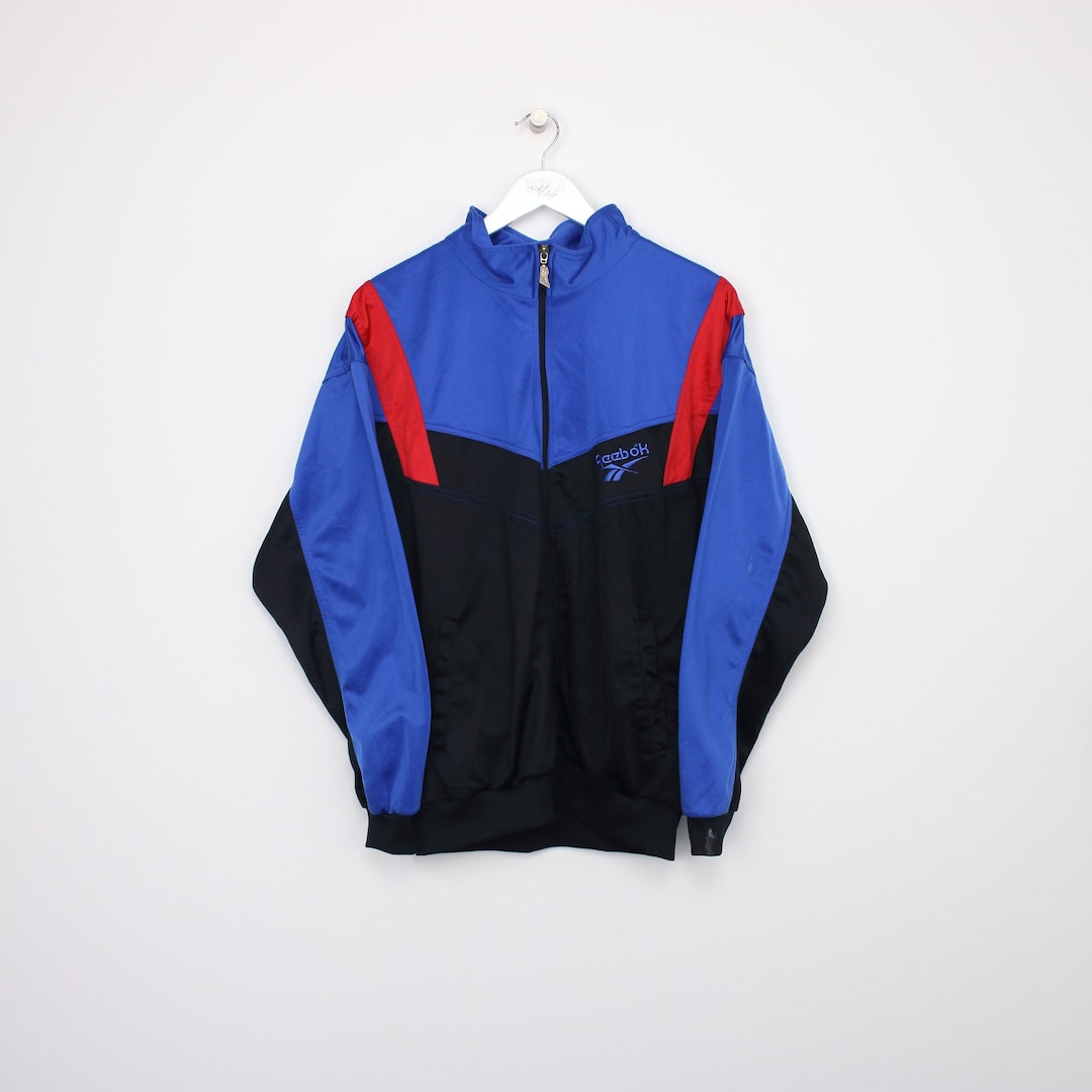 Vintage Reebok Track Jacket in Blue, Black and Red. Best Fits S - Etsy