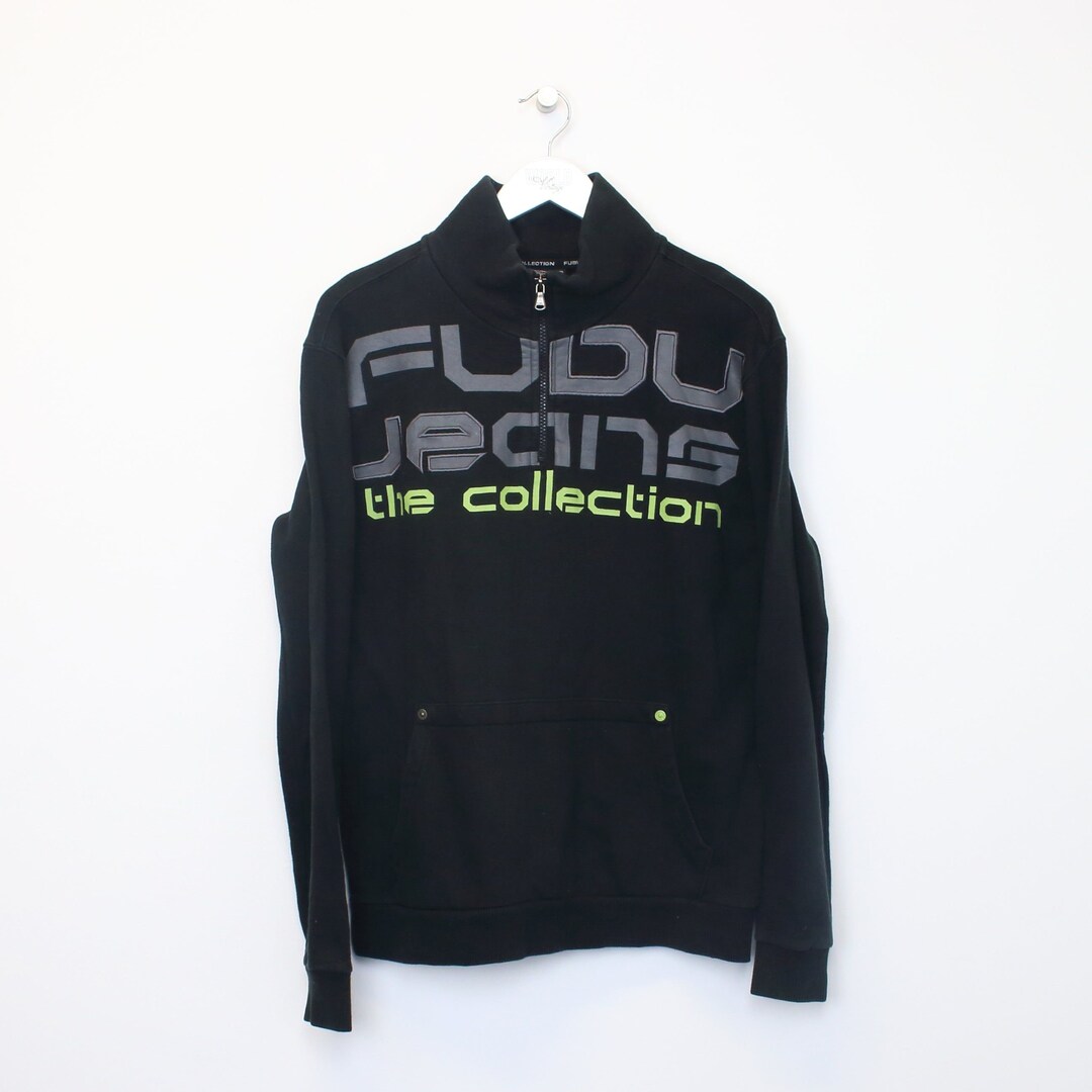Vintage Fubu the Collection Quarter Zip Sweatshirt in Black. - Etsy