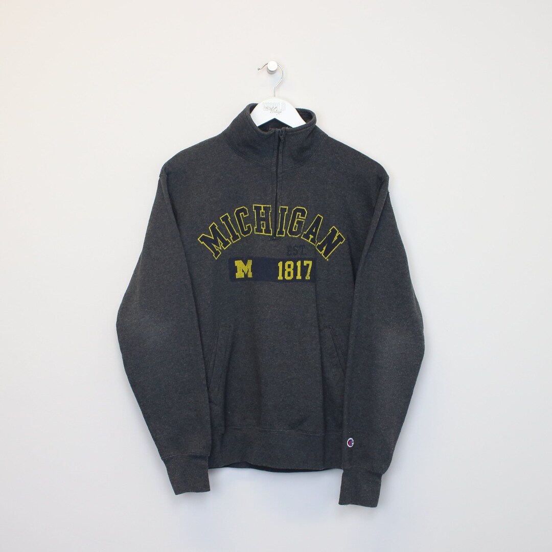 Vintage Champion Quarter Zip Sweatshirt in Grey. Best Fits S - Etsy