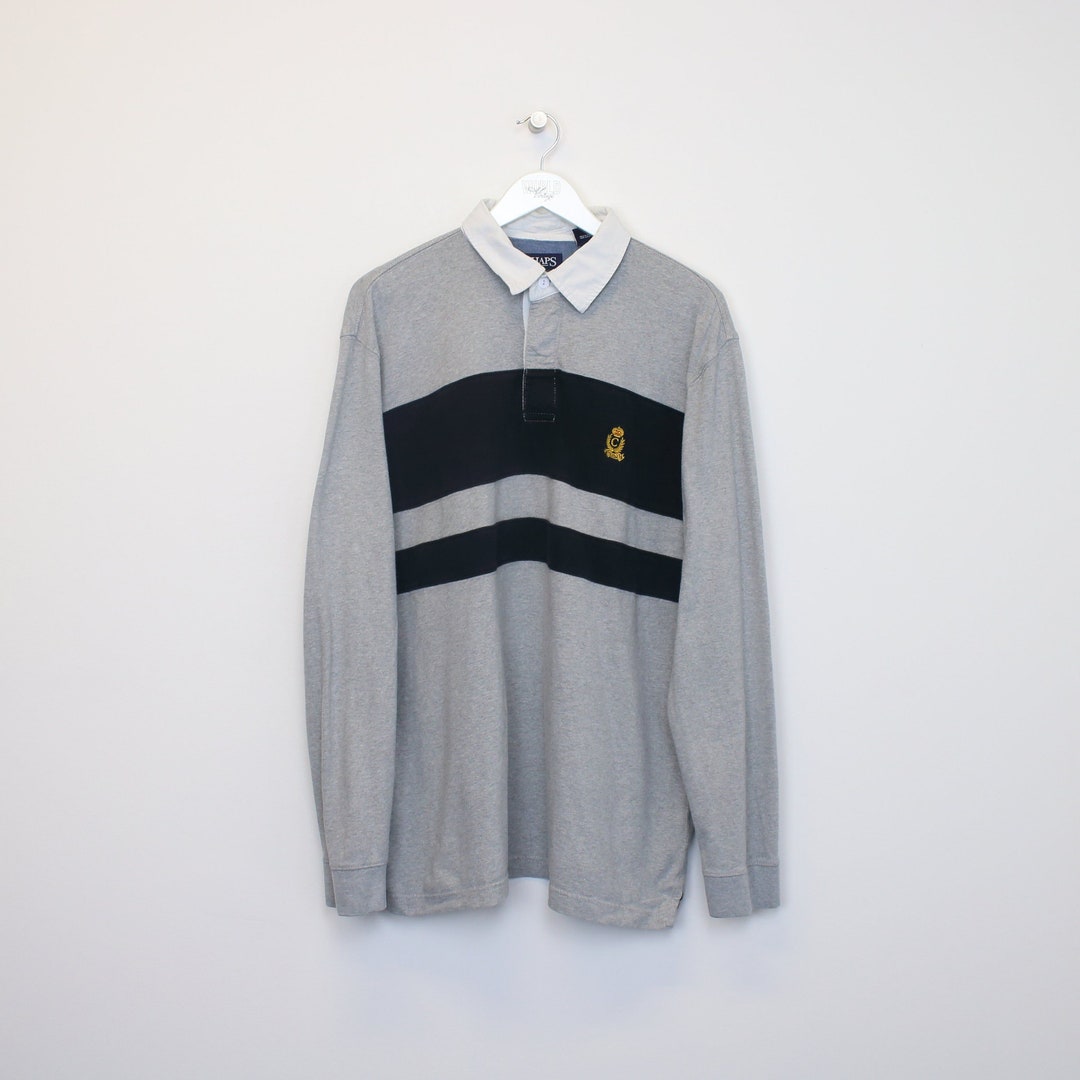 Vintage Chaps Rugby Shirt in Grey and Black. Best Fits XL - Etsy