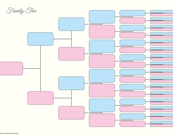 Family Tree Template PDF - Etsy Canada
