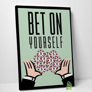 Monopoly Motivational Inspirational Quote Canvas Art Wall Art Print ...
