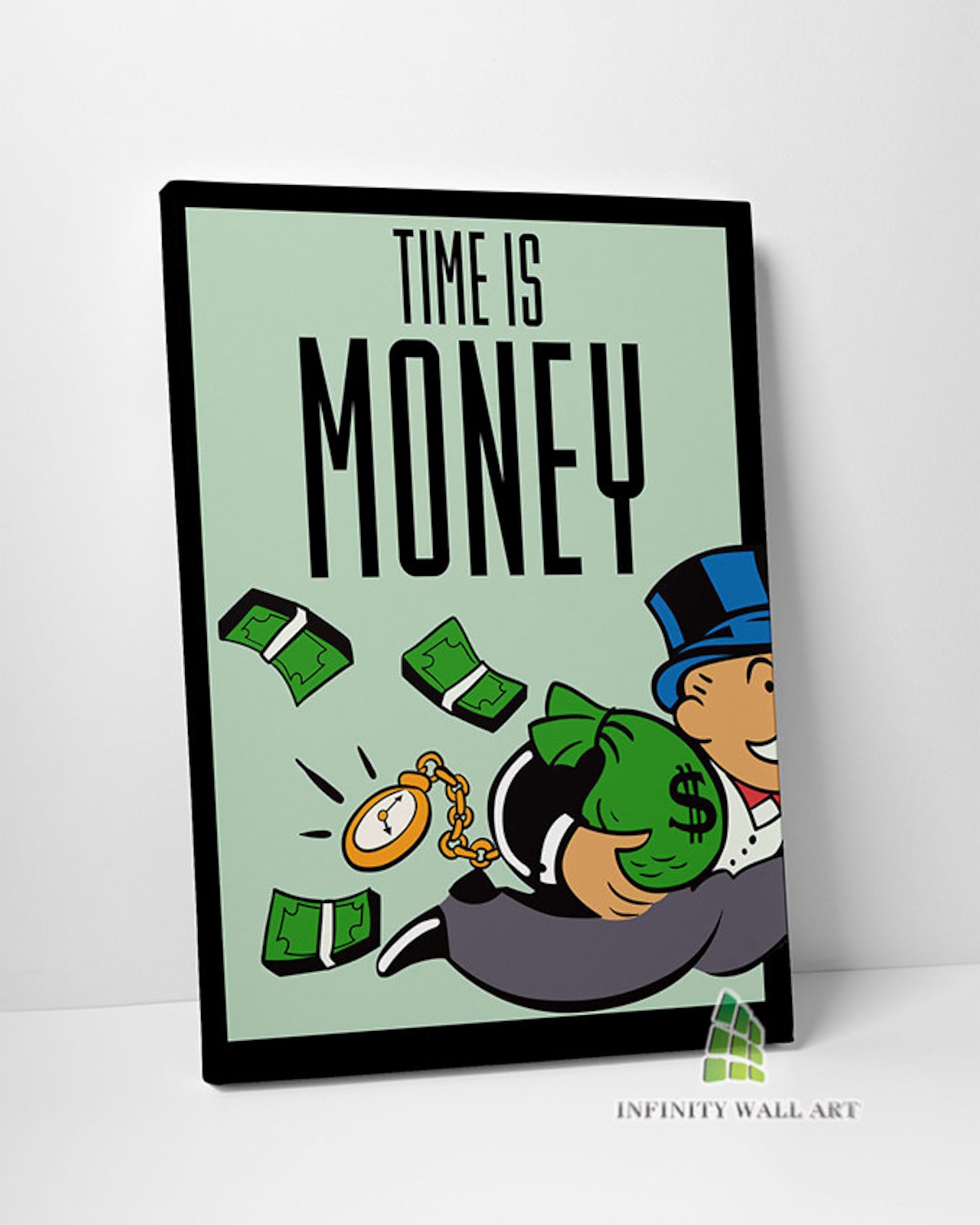 Monopoly Motivational Inspirational Quote Canvas Art Wall Art Print ...
