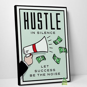 Monopoly Motivational Inspirational Quote Canvas Art Wall Art Print ...