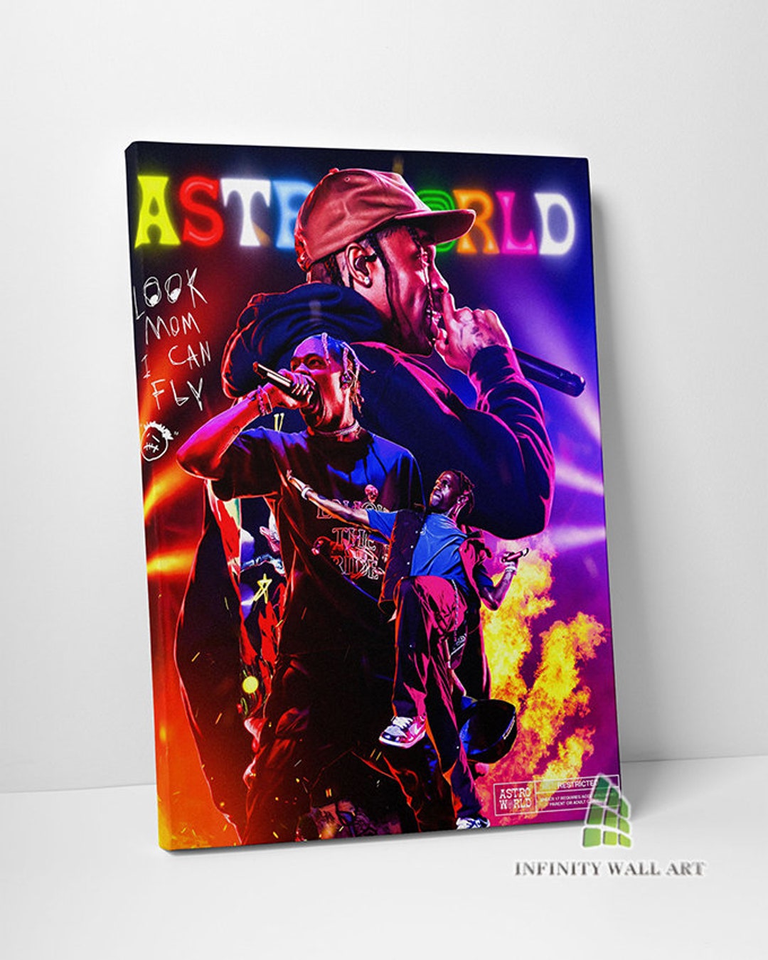 Travis Scott Astroworld - Canvas Print Wall Art Decor Print Picture ...
