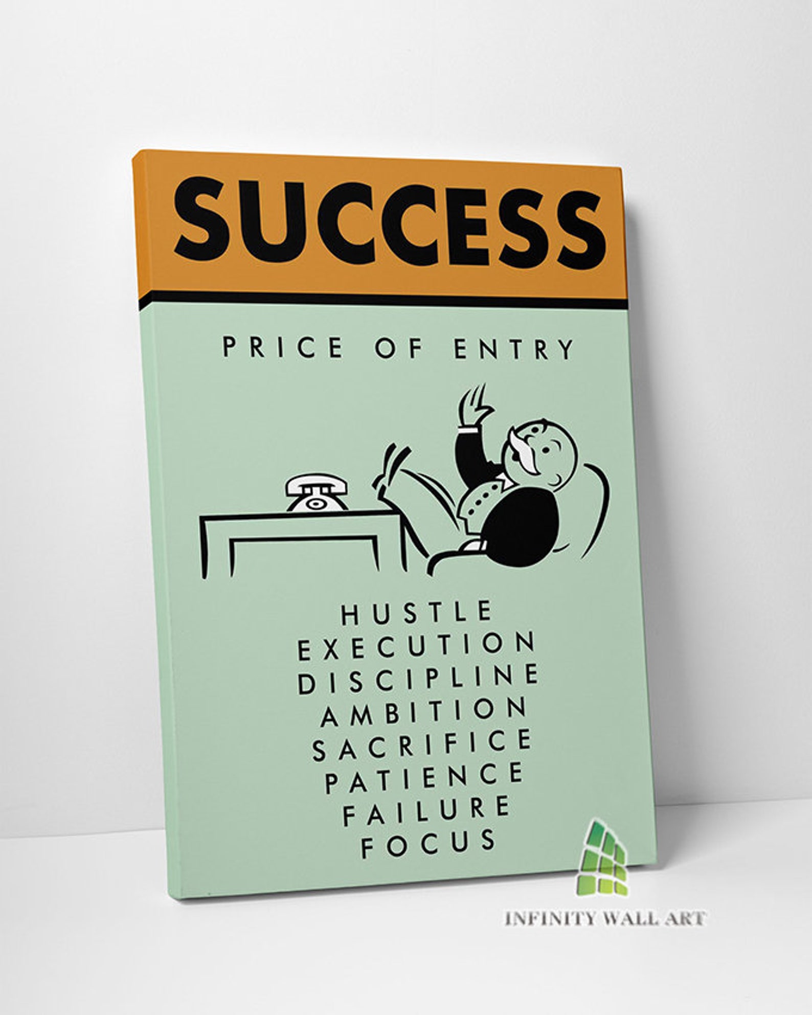 Monopoly Motivational Inspirational Quote Canvas Art Wall Art - Etsy UK