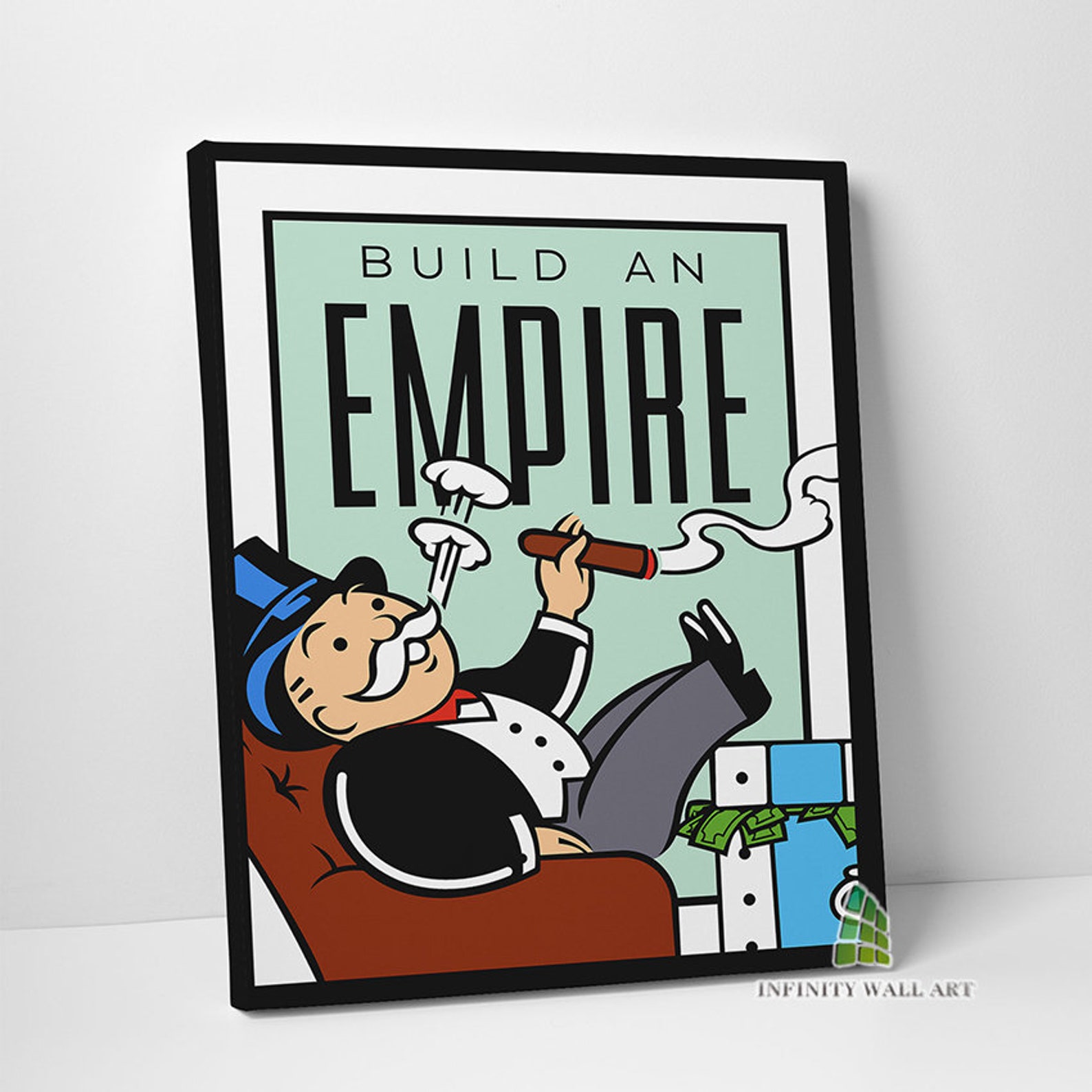 Monopoly Motivational Inspirational Quote Canvas Art Wall Art Print ...
