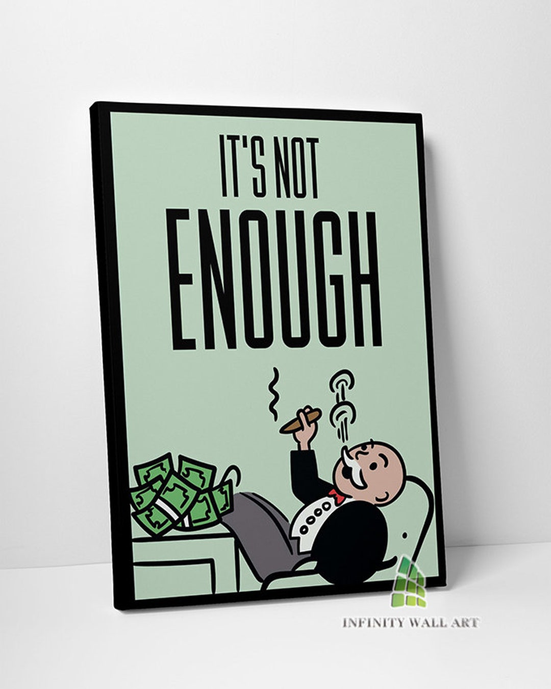 Monopoly Motivational Inspirational Quote Canvas Art Wall Art Print ...