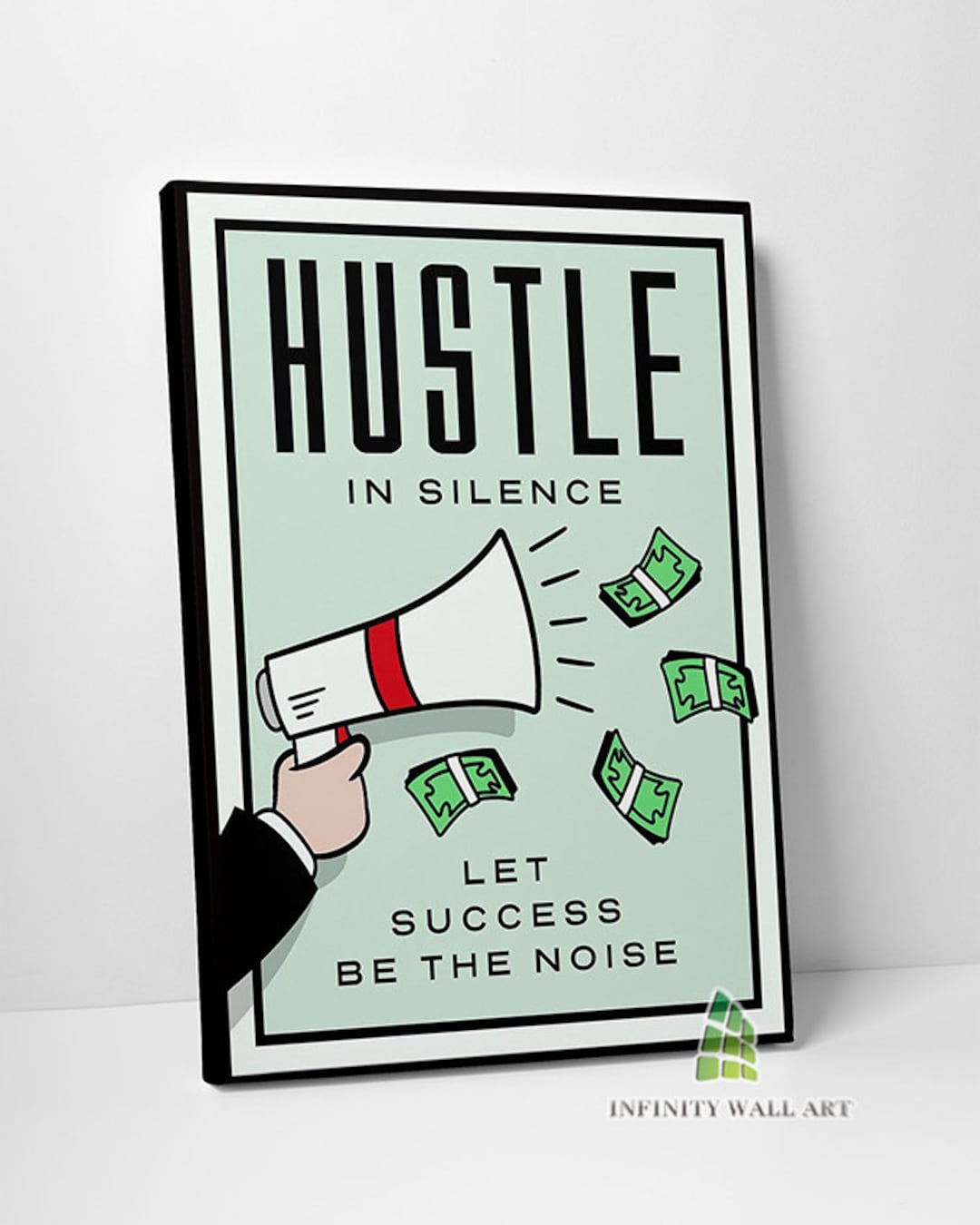 Monopoly Motivational Inspirational Quote Canvas Art Wall Art Print ...
