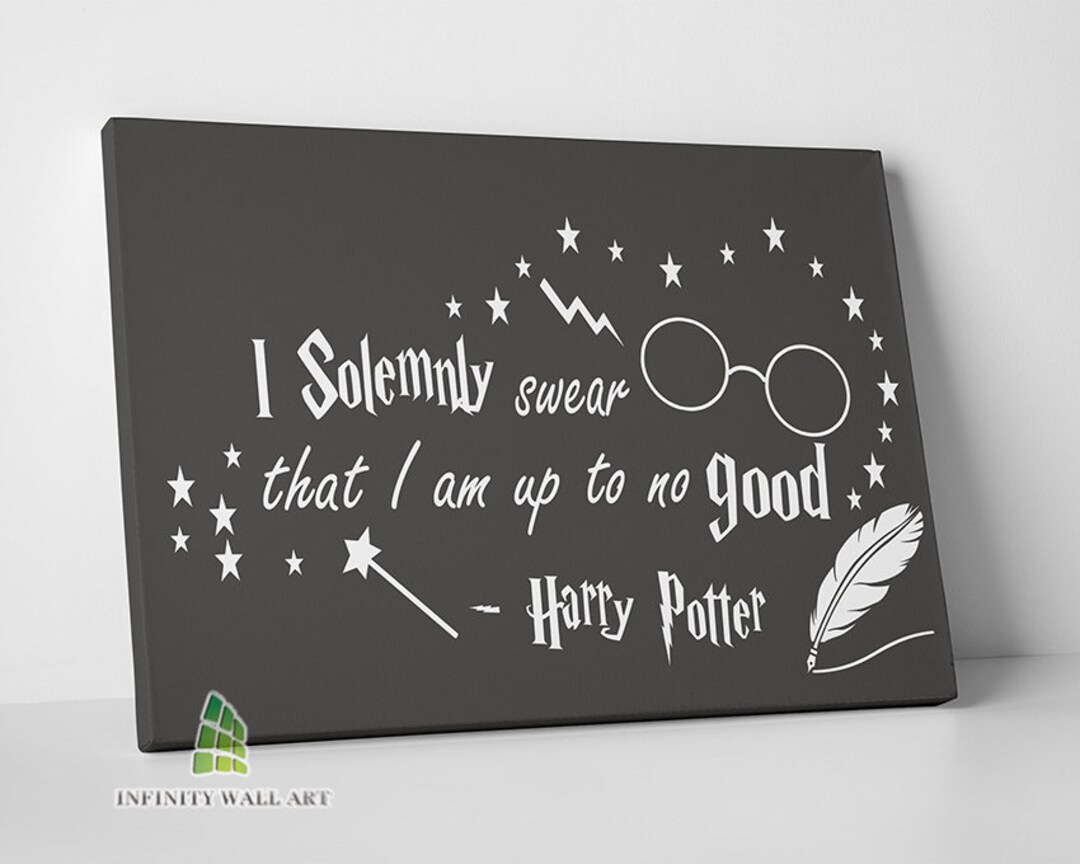 Harry Potter Inspirational Quote Canvas Art Children Kids Wall Print ...
