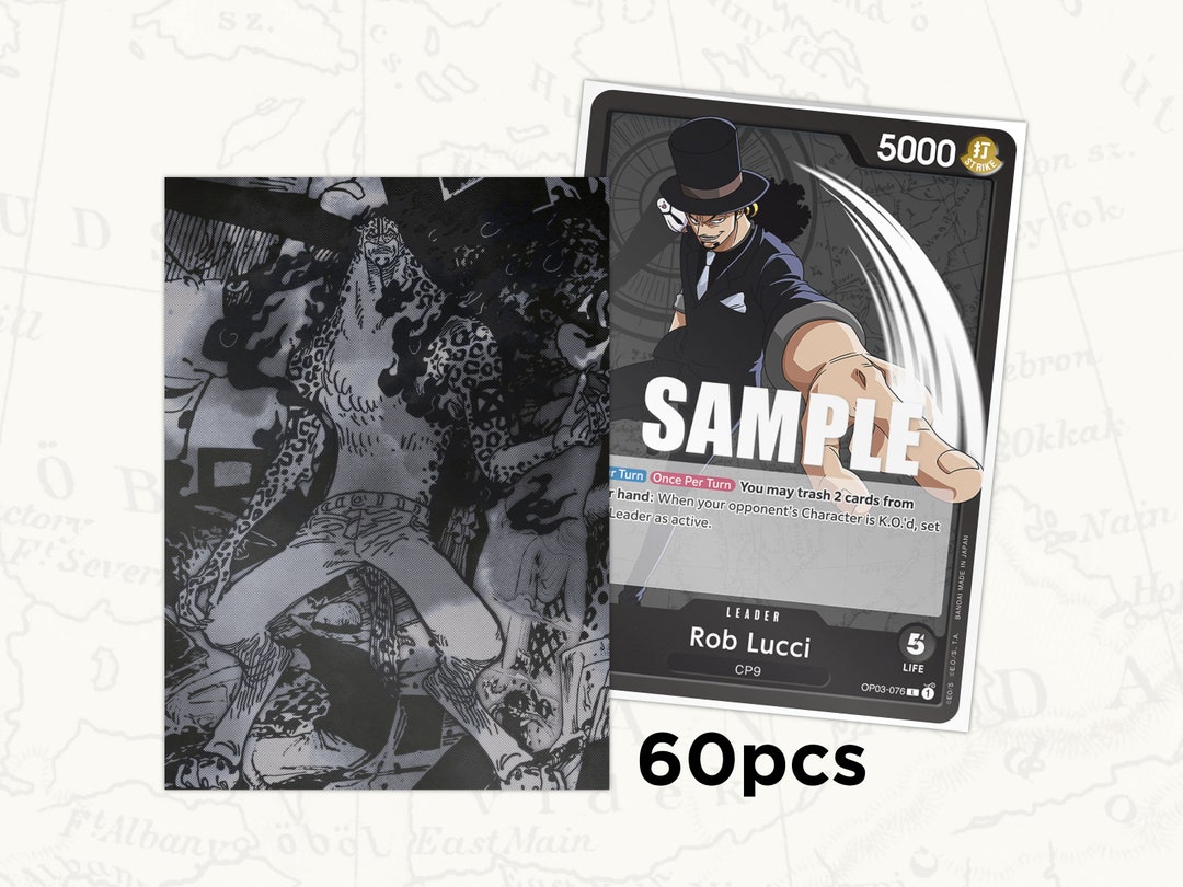 ONE PIECE TCG Sleeves: Lucci Leader Sleeves X60pcs - Etsy