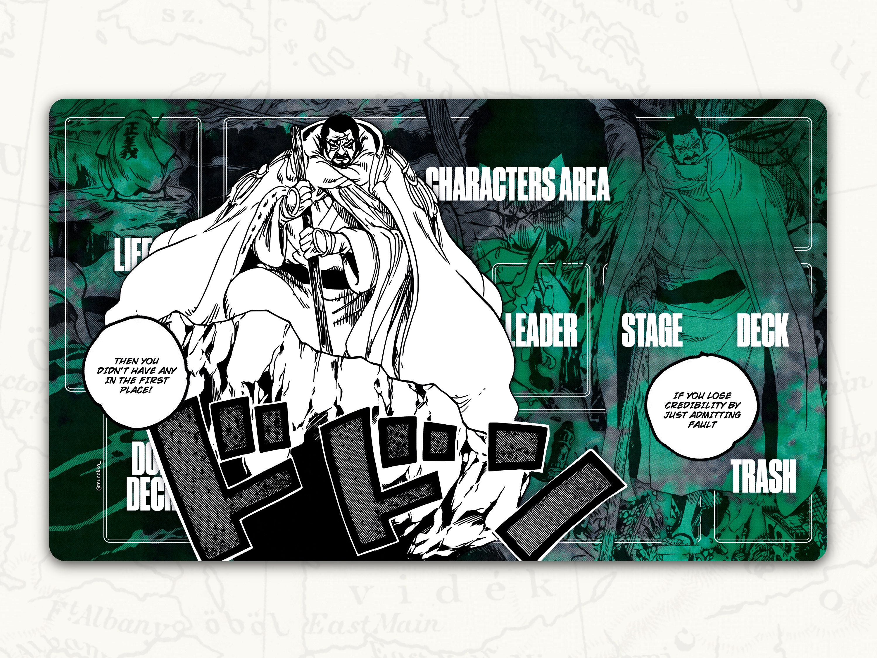 ONE PIECE TCG Playmat: Issho Fujitora Leader Playmat - Etsy