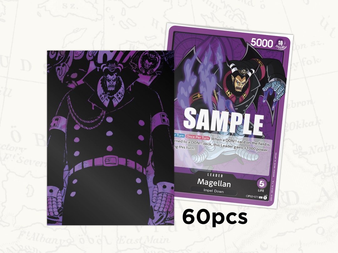 ONE PIECE TCG Sleeves: Magellan Leader Sleeves X60pcs - Etsy