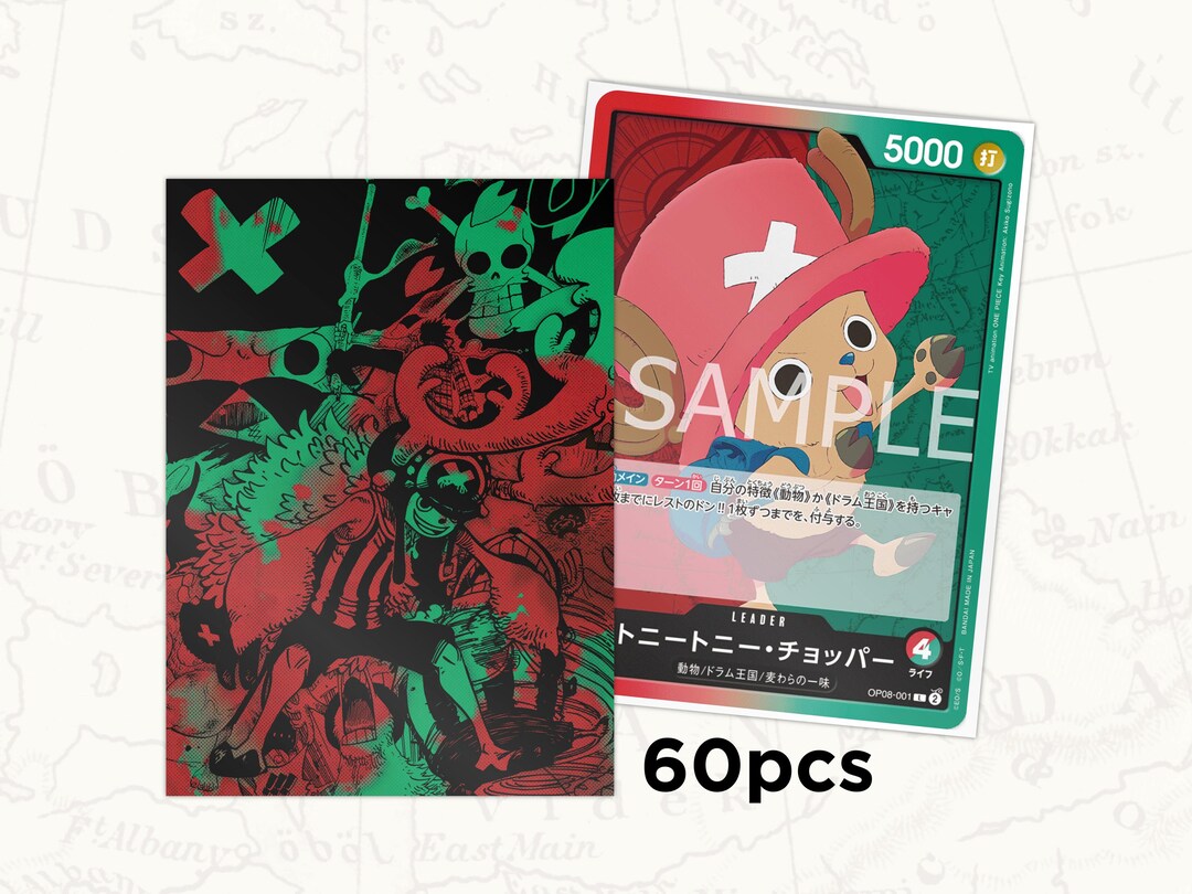 ONE PIECE TCG Sleeves: Chopper Leader Sleeves X60pcs - Etsy