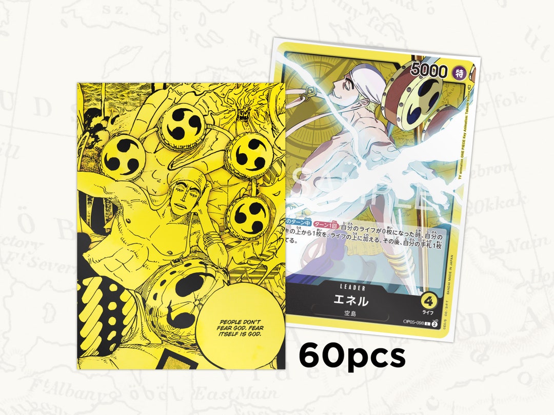 ONE PIECE TCG Sleeves: Enel Leader Sleeves X60pcs - Etsy